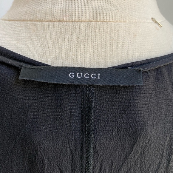 Gucci | Tops | Ss 999 Gucci By Tom Ford Runway Ad Madonna Black Silk ...